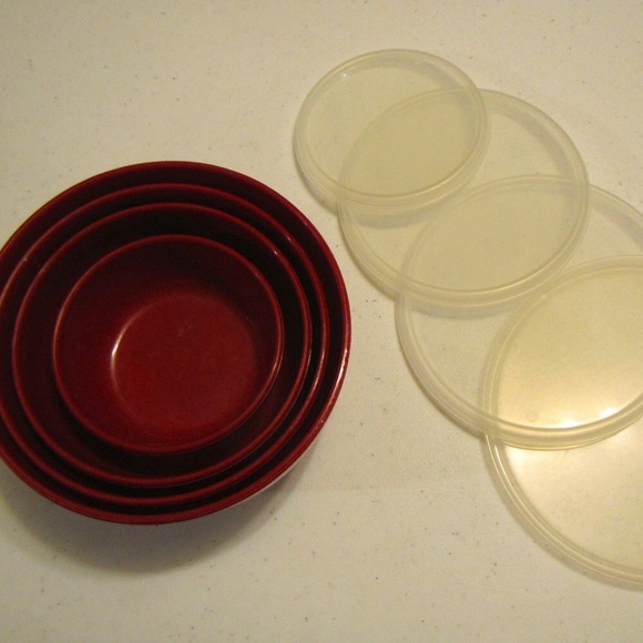 KitchenAid | Kitchen | 4 Kitchenaid Nesting Red Plastic Prep Bowls ...